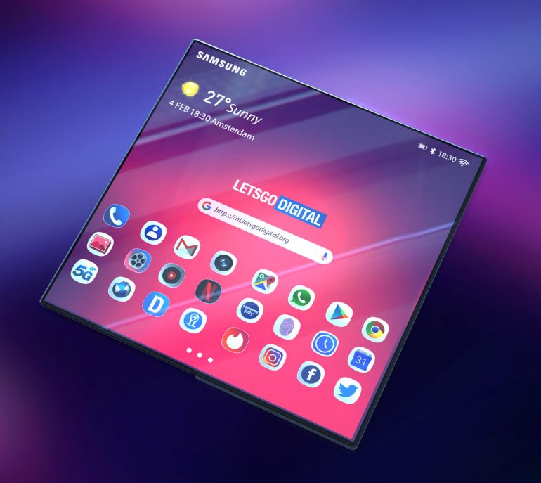 Samsung Galaxy foldable smartphone with large front-display | LetsGoDigital