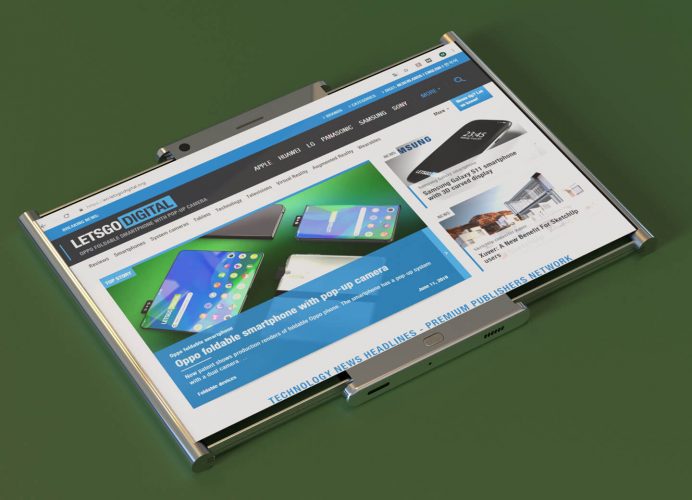 Samsung Galaxy smartphone with pull out display | LetsGoDigital