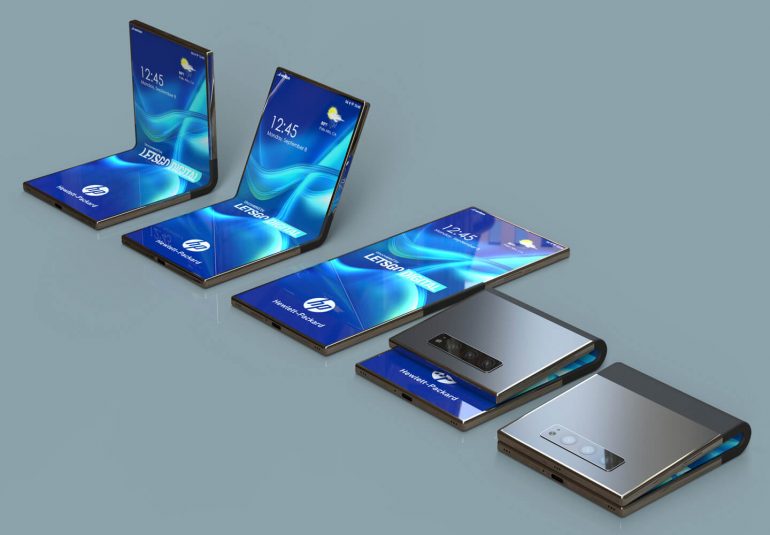 HP foldable smartphone with clamshell design | LetsGoDigital