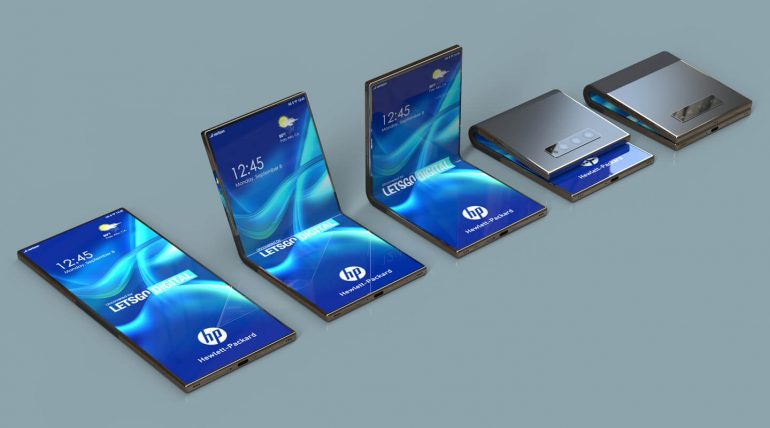 HP foldable smartphone with clamshell design | LetsGoDigital