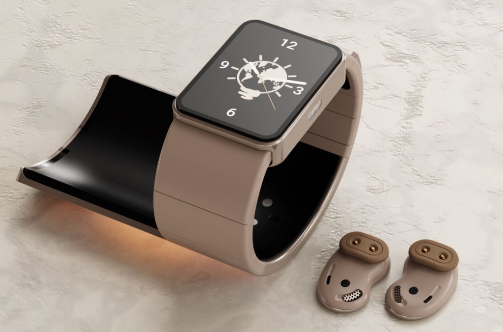 Wrist phone with integrated earphones | LetsGoDigital
